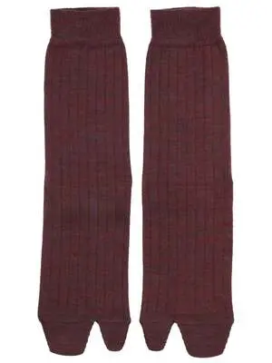 MAISON MARGIELA Tabi Socks - Bordeaux