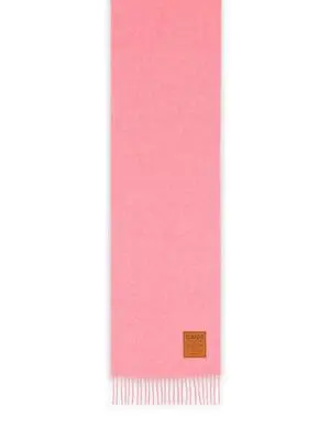 GANNI Virgin Wool Scarf - Pink