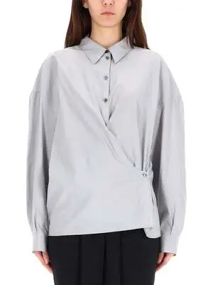 LEMAIRE Straight Twisted Collar Shirt - Grey