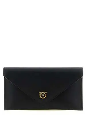 Pinko Flat Mini' Wallet On Chain - Black