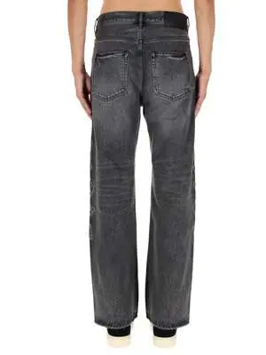 PURPLE BRAND Pants With Traced Gothic Wordmark