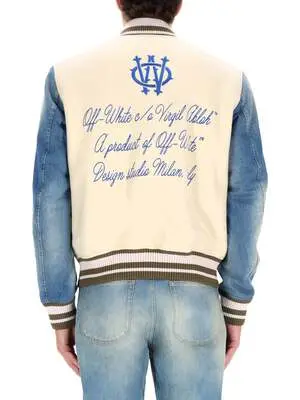 Off White Gothic Wool Denim Jacket
