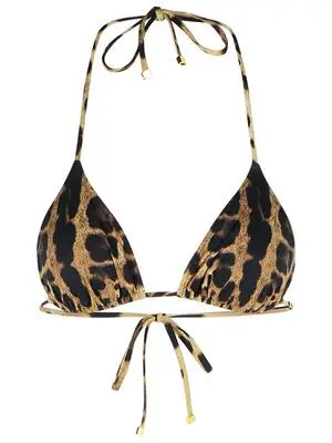 Dolce & Gabbana Leopard Print Swimsuit - Brown