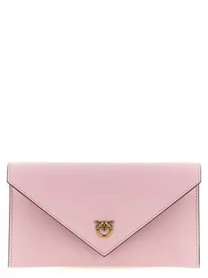 Pinko Flat Mini' Wallet On Chain - Pink