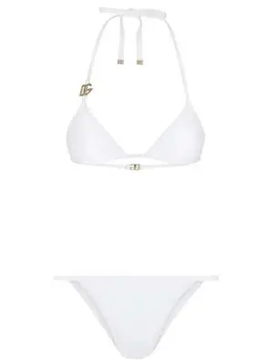 Dolce & Gabbana Logo Bikini Swimsuit - White