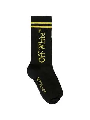 Off White Logo Socks - Black