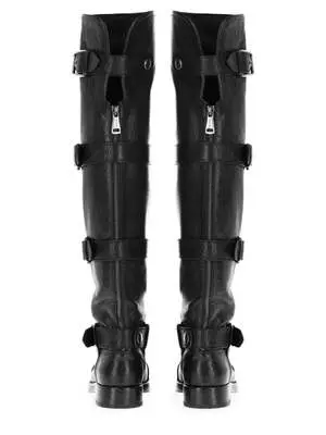 Dolce & Gabbana Leather Horse Boots