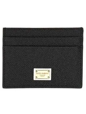 Dolce & Gabbana Leather Card Holder - Black