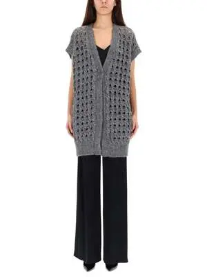 Herno Sleeveless Vest With Perforated Workmanship - Grey