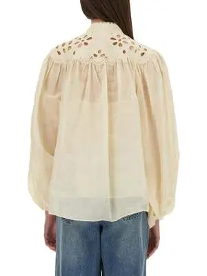Zimmermann Embroidered Blouse - Ivory