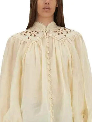 Zimmermann Embroidered Blouse - Ivory