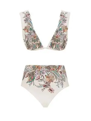 Zimmermann Rhiannon Wide Strap Bikini Swimsuit - Multicolour