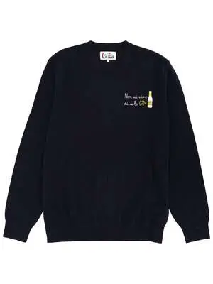 MC2 SAINT BARTH Embroidered Wool Sweater - Blue