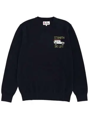 MC2 SAINT BARTH Crewneck Wool Sweater - Blue