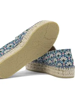 Etro Floral Printed Espadrilles - Blue