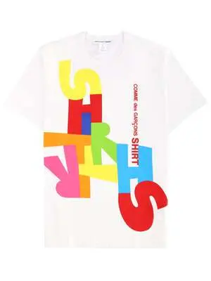 Comme Des Garçons T Shirt With Print - White