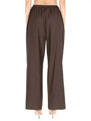 Loulou De Saison Wide Leg Virgin Wool Pants - Brown