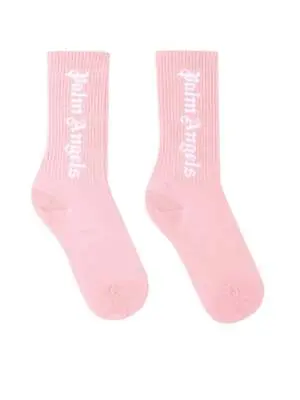 Palm Angels Cotton Blend Crew Socks - Pink