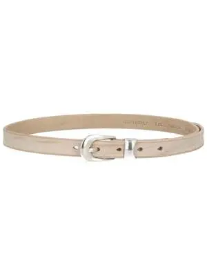 Our Legacy Leather Belt - White