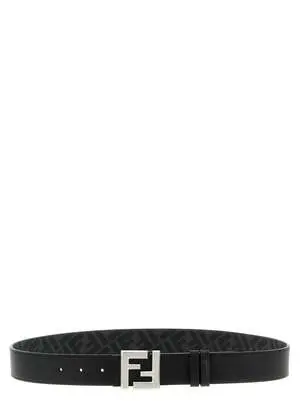 Fendi Ff Reversible Belt - Black
