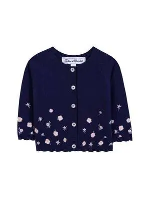 TARTINE ET CHOCOLAT Floral Cardigan - Blue