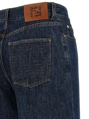 Fendi Ff Padded Jeans
