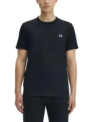 Fred Perry T Shirt With Logo - Black