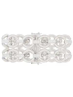 SELF-PORTRAIT Double Crystal Bracelet - Silver