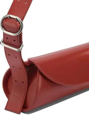 JIL SANDER Cannolo Small Shoulder Bag - Red