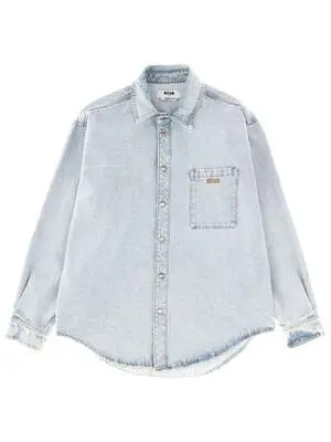 MSGM Shirt With Embroidered Logo