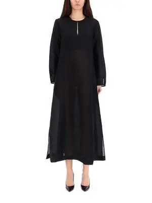 Tory Burch Long Linen Caftan - Black
