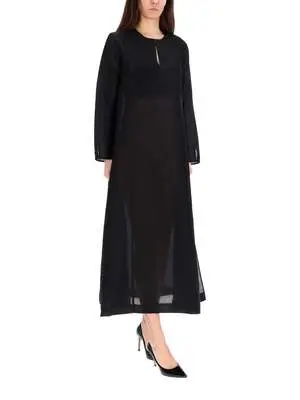 Tory Burch Long Linen Caftan - Black