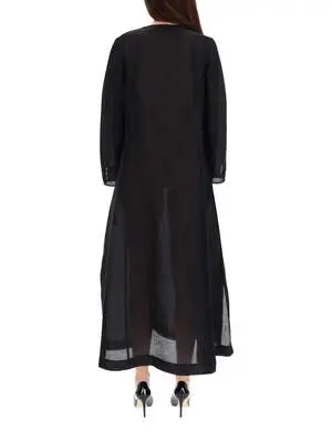 Tory Burch Long Linen Caftan - Black