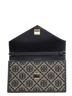 Tory Burch Wallet With Chain - Blue
