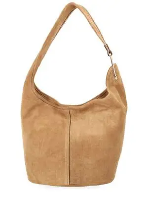 Michael Kors Leather Hobo Bag - Beige