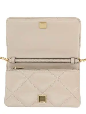 Tory Burch Kira' Wallet With Chain - Beige