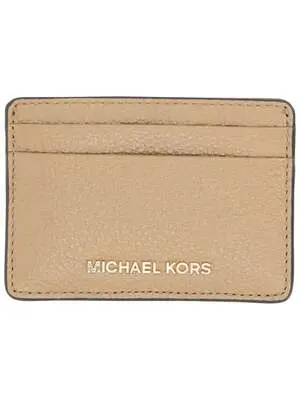 Michael Kors Card Holder With Logo - Beige