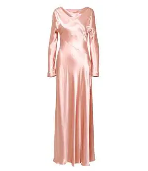 Alberta Ferretti Satin Long Dress