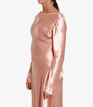 Alberta Ferretti Satin Long Dress