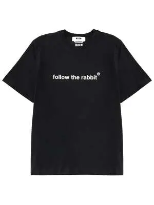 MSGM Follow The Rabbit' T Shirt - Black
