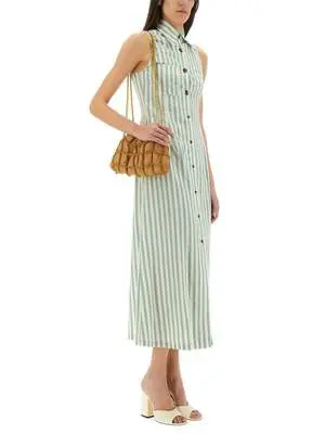 ALYSI Stripe Chemisier Dress
