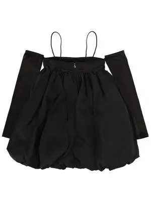 ROTATE BY BIRGER CHRISTENSEN Mini 'bubble' Dress - Black
