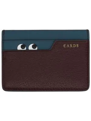 ANYA HINDMARCH Peeping Eyes' Card Holder - Brown