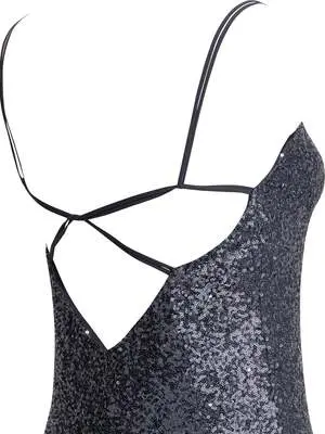 SEMPER Sequin Embellished Long Dress - Grey