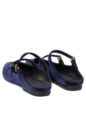 AMATO DANIELE Velvet Loafers & Slippers - Blue