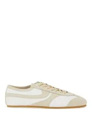 Dries Van Noten Leather And Suede Sneakers - White