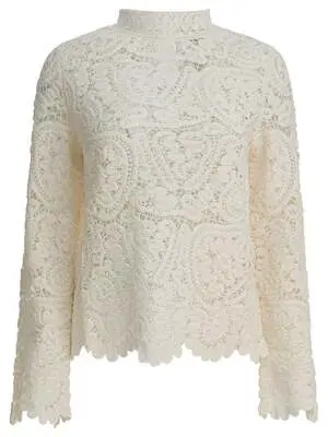 Loulou De Saison Perforated Silk 'wade' Sweater