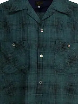 Needles Checked Wool 'one Up' Shirt - Green