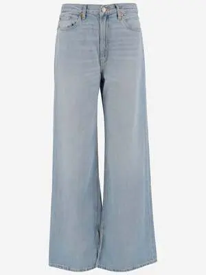 RE/DONE Cotton And Lyocell Wide Leg Jeans