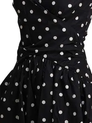 SELF-PORTRAIT Polka Dot Flared Dress